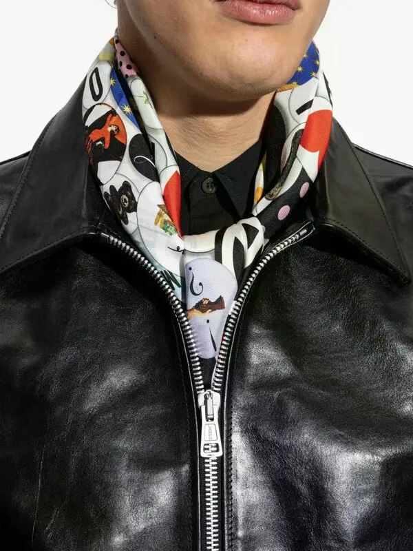 Moschino Printed Silk Scarf