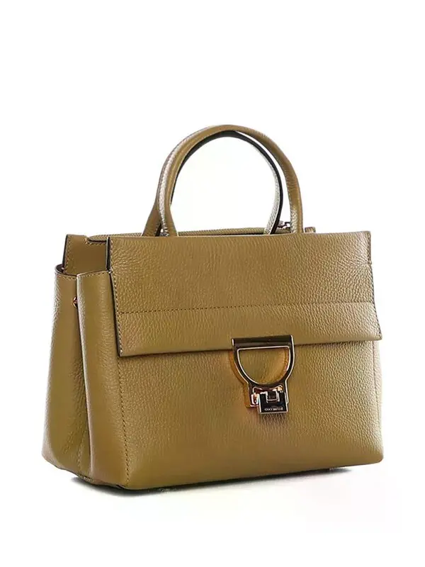 COCCINELLE Top Handle Leather Tote Bag - Brown