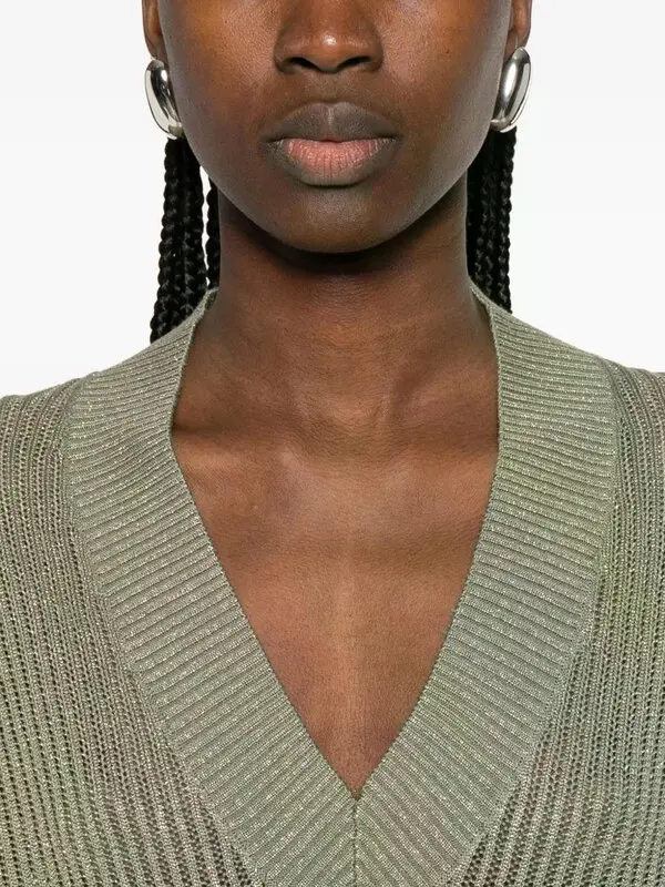 Brunello Cucinelli V-neck Ribbed-knit Sweater