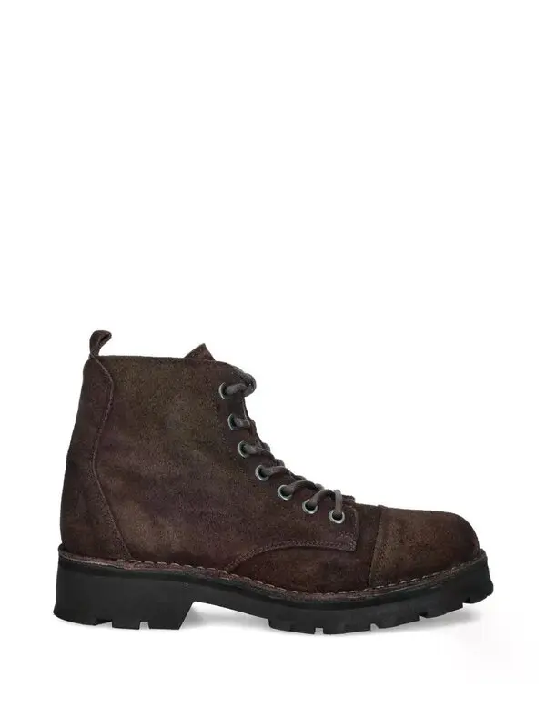 Fly London Lace-up Lug-sole Boots - Brown