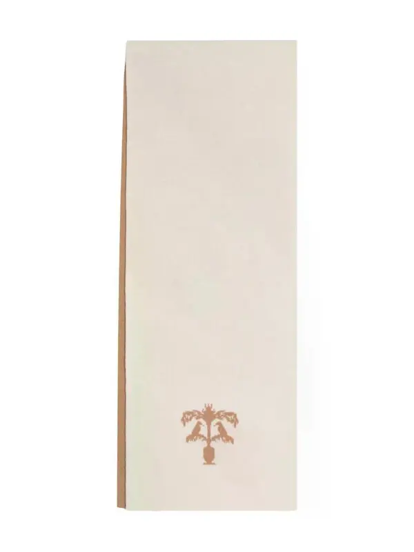 Place Of Ëlms Crest-detail Two-tone Scarf - Neutrals