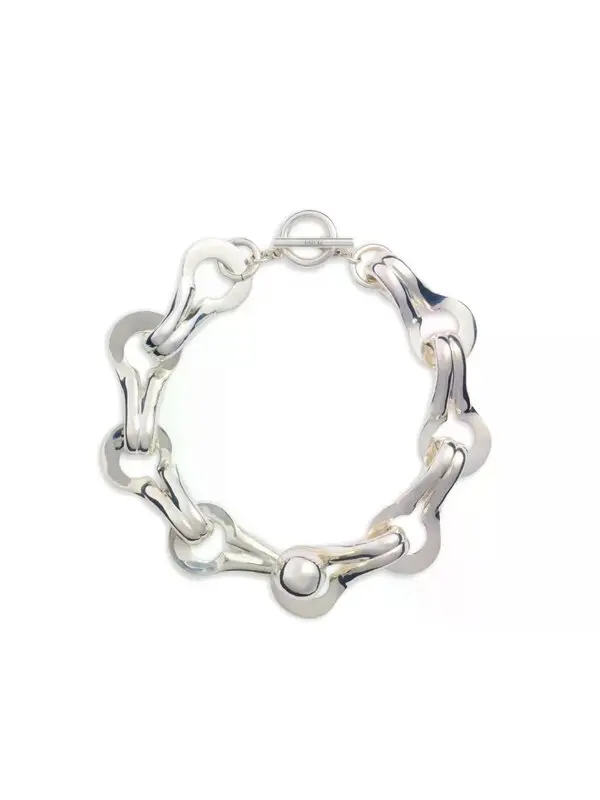Patou Asymmetric Chain Necklace - Silver