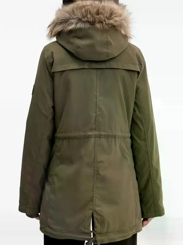 Hollister Faux-fur Trim Hooded Coat