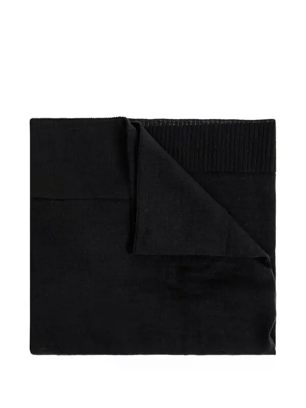 LEMAIRE Ribbed Scarf - Black