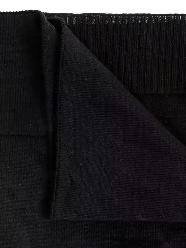 LEMAIRE Ribbed Scarf - Black