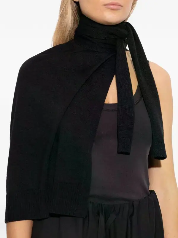 LEMAIRE Ribbed Scarf - Black