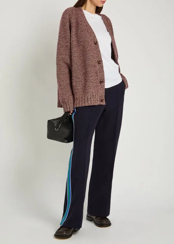 Wales Bonner Dancer Striped Straight-Leg Trousers - Navy