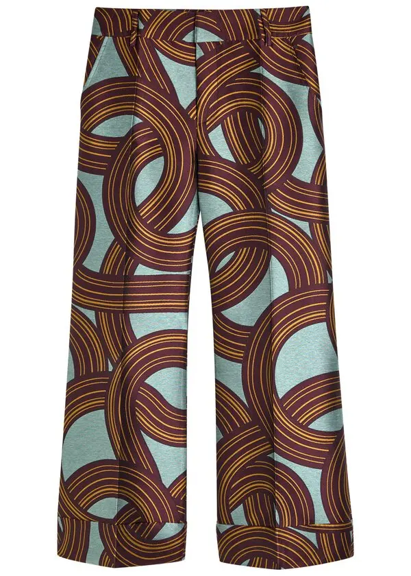 La DoubleJ Hendrix Jacquard Flared-leg Trousers - Multicoloured
