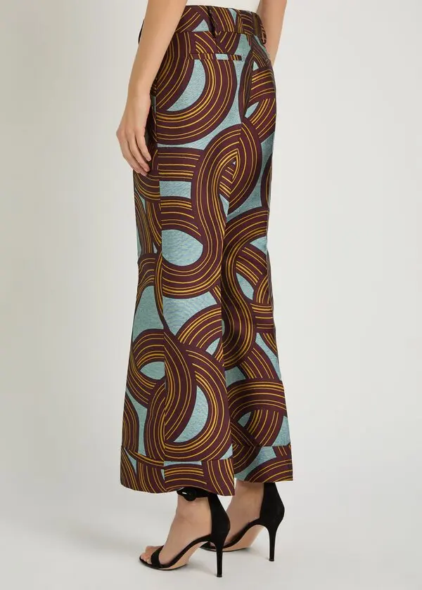 La DoubleJ Hendrix Jacquard Flared-leg Trousers - Multicoloured