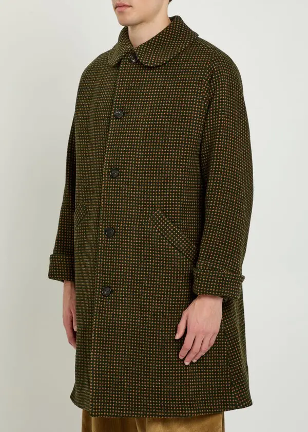 BODE Hedgerow Polka Dot-jacquard Wool Coat