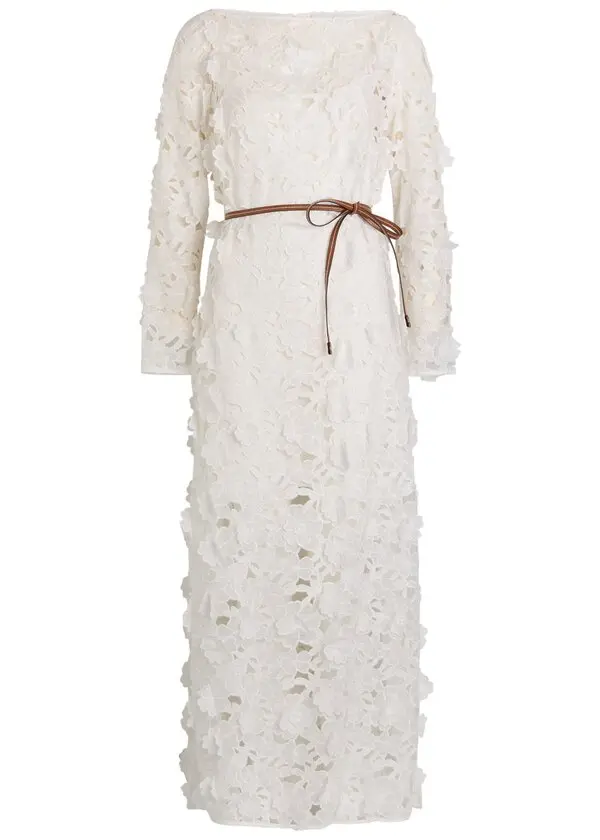 Zimmermann Patience Floral-embroidered Cotton Maxi Dress