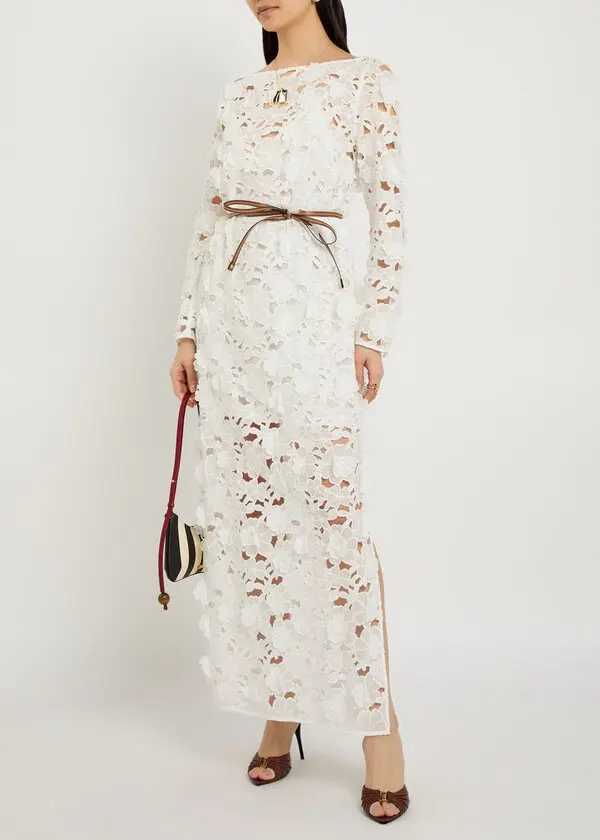 Zimmermann Patience Floral-embroidered Cotton Maxi Dress