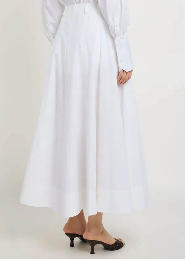 ARMARIUM Fiamma Cotton-poplin Midi Skirt