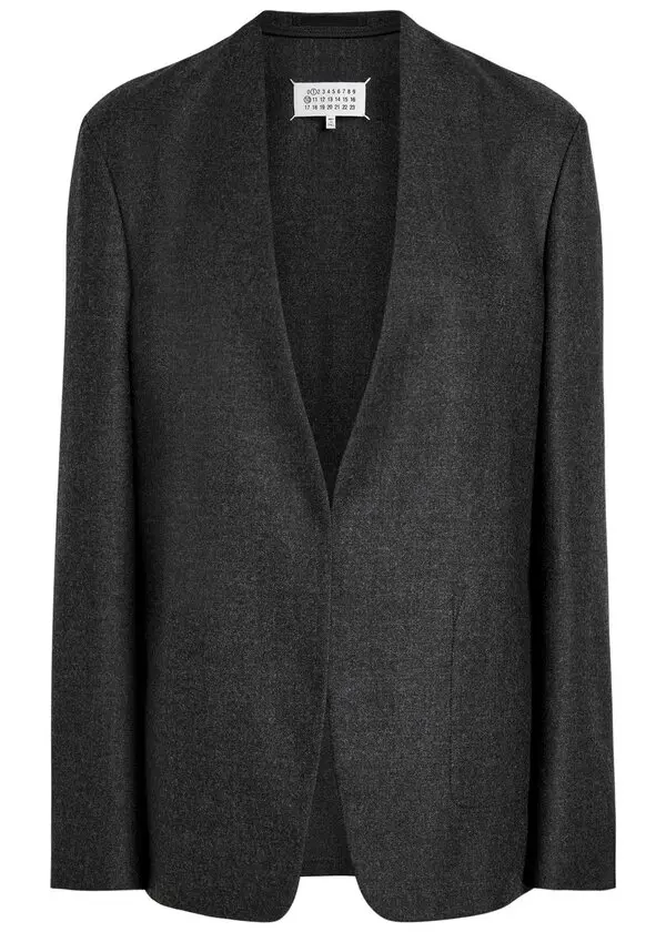 MAISON MARGIELA Collarless Wool Blazer