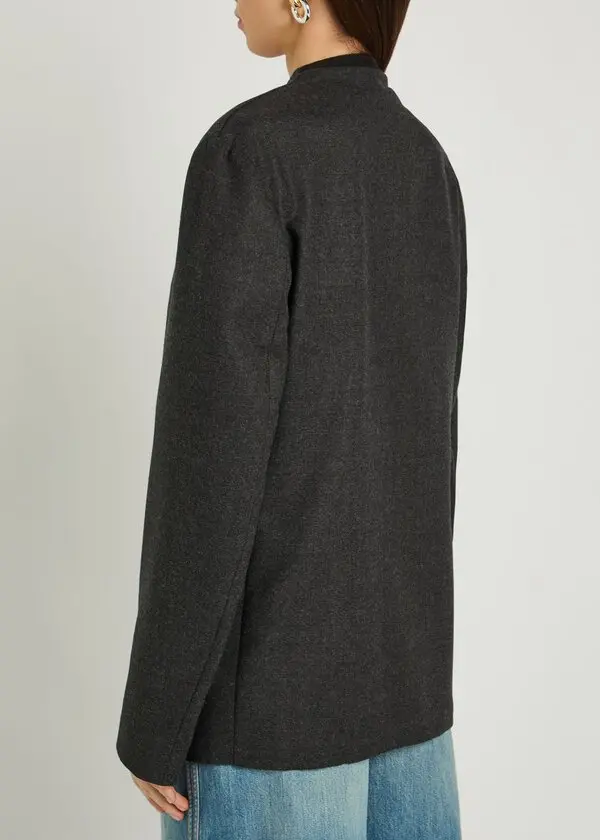 MAISON MARGIELA Collarless Wool Blazer