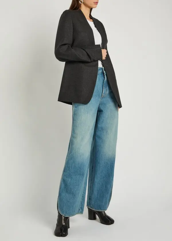 MAISON MARGIELA Collarless Wool Blazer