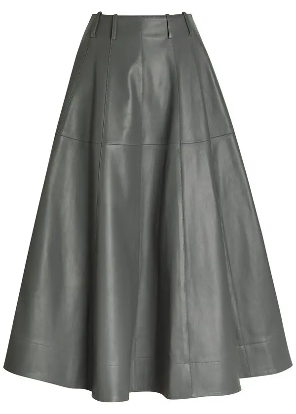 ARMARIUM Leather Midi Skirt