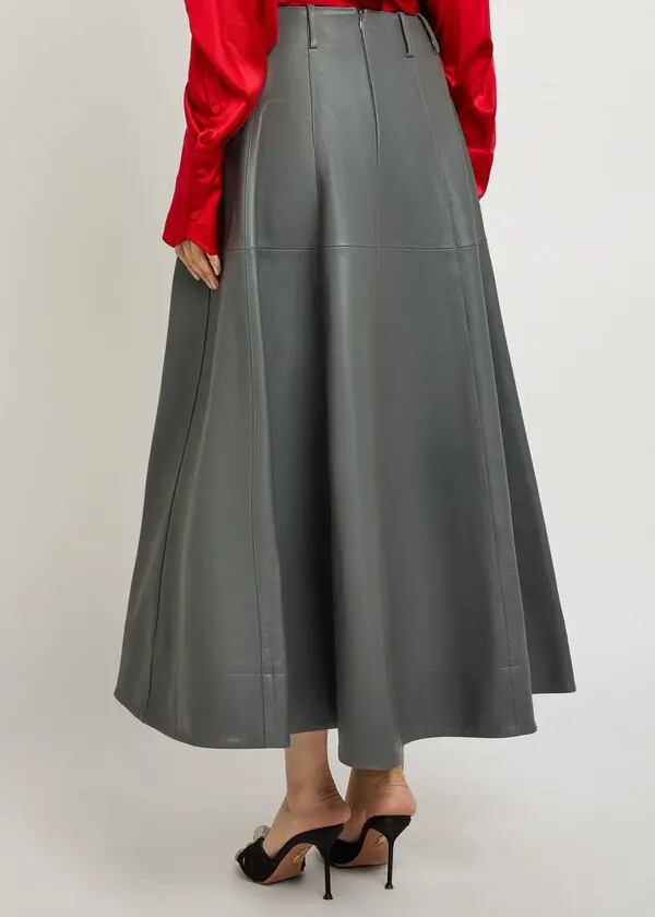 ARMARIUM Leather Midi Skirt