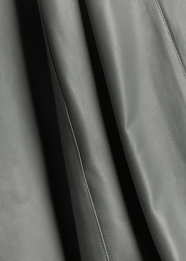 ARMARIUM Leather Midi Skirt