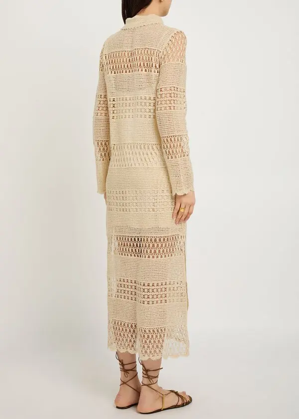 Zimmermann Wanderlust Sun Crochet Cotton-blend Midi Dress - Natural