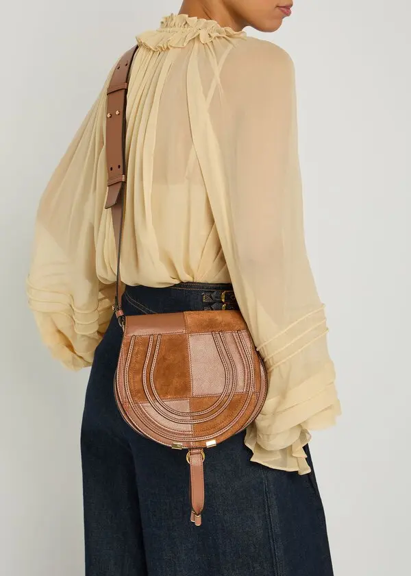 Chloé Marcie Patchwork Leather Saddle Bag