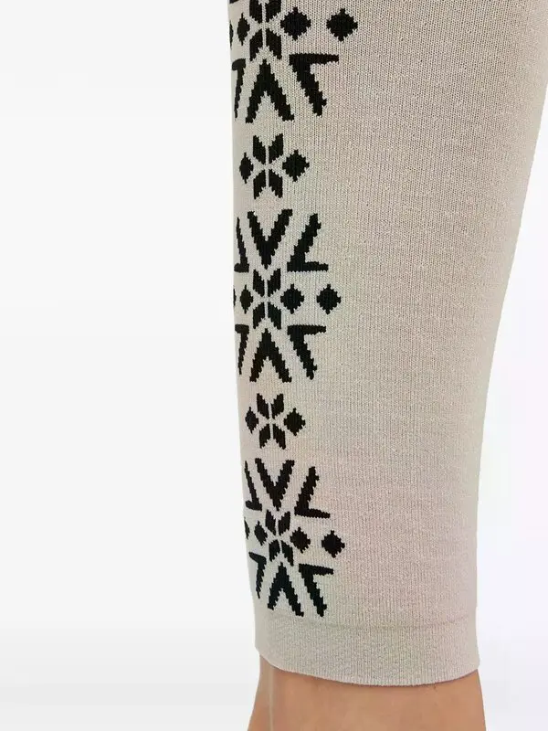 NEWLAND Snowflake Print Leggings - Neutrals