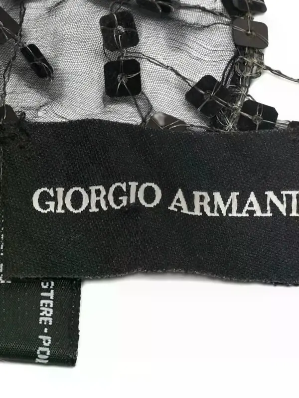 Giorgio Armani Sequins Fringe Scarf
