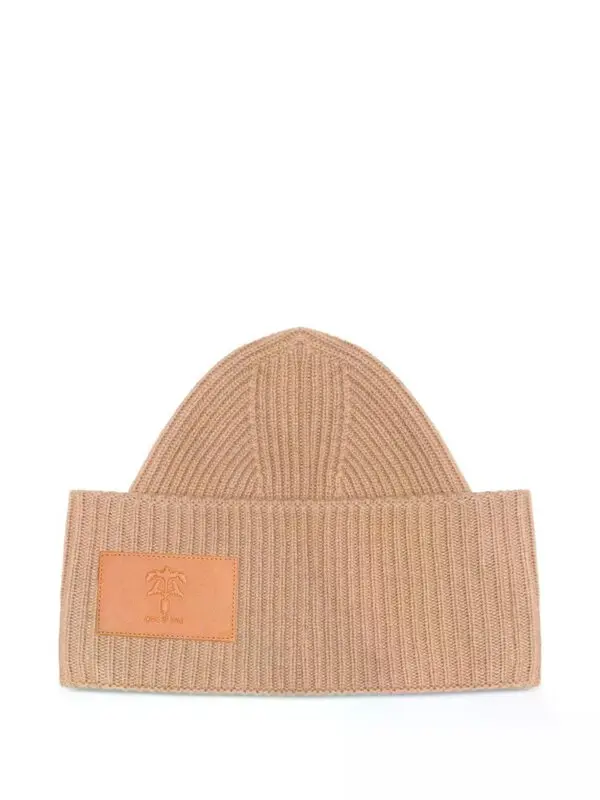 PLACE OF ËLMS Logo-patch Beanie - Neutrals