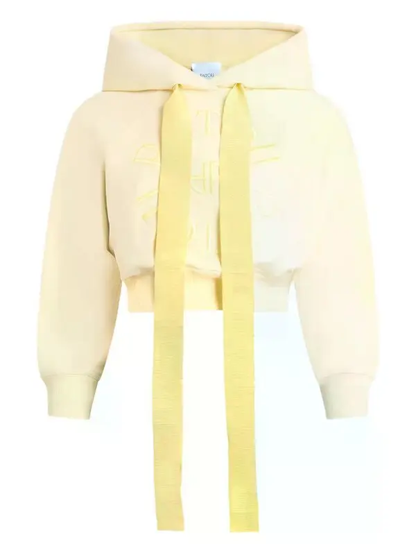Patou Cropped Hoodie - Yellow