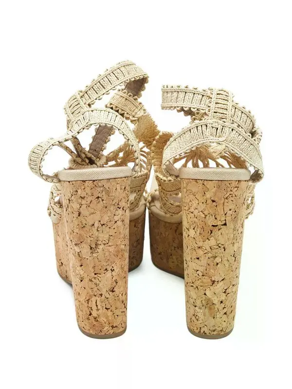 PALOMA BARCELO Raffia-cork Wedge Sandals