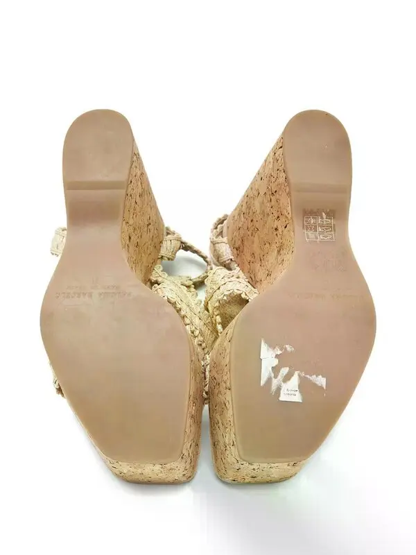 PALOMA BARCELO Raffia-cork Wedge Sandals