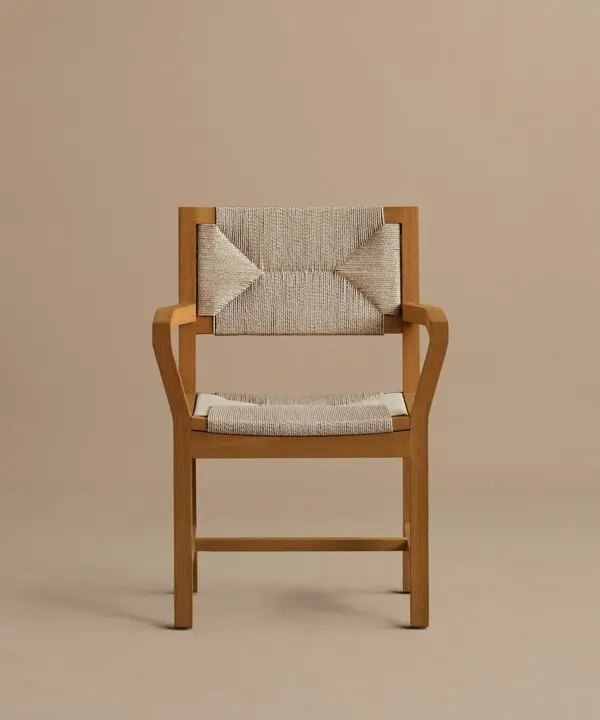 Jenni Kayne Outdoor Montecito Dining Arm Chair Frame - Teak