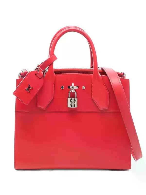 LOUIS VUITTON 2016 City Steamer Pm Tote Bag - Red
