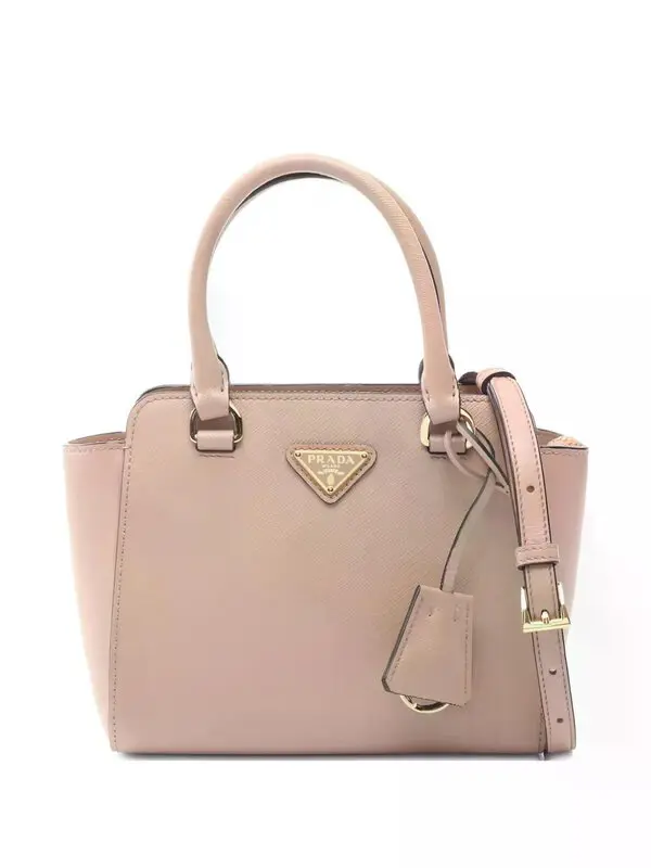 Prada Logo-plaque Saffiano Leather Tote Bag