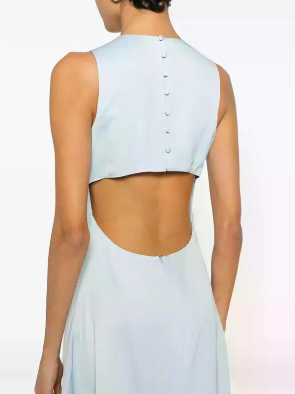 Maje Open Back Maxi Dress - Blue