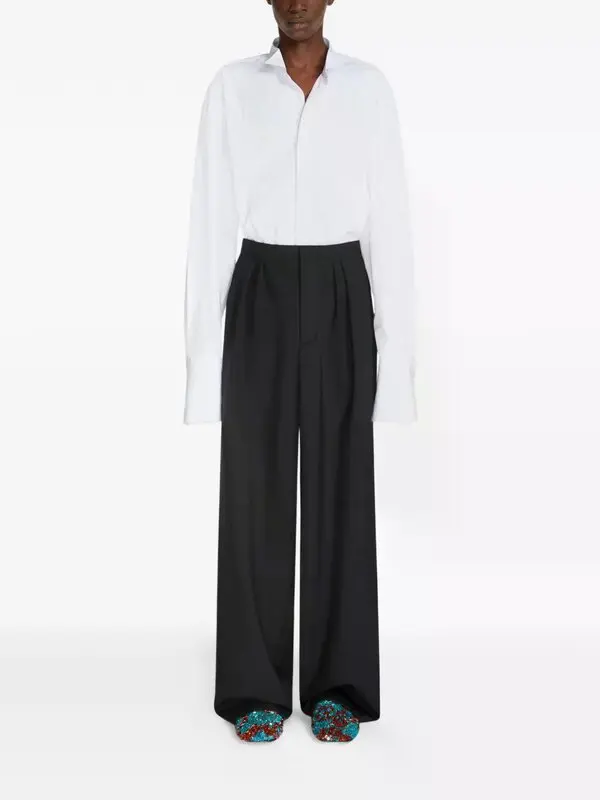 Dries Van Noten Concealed-fastening Wide Leg Trousers