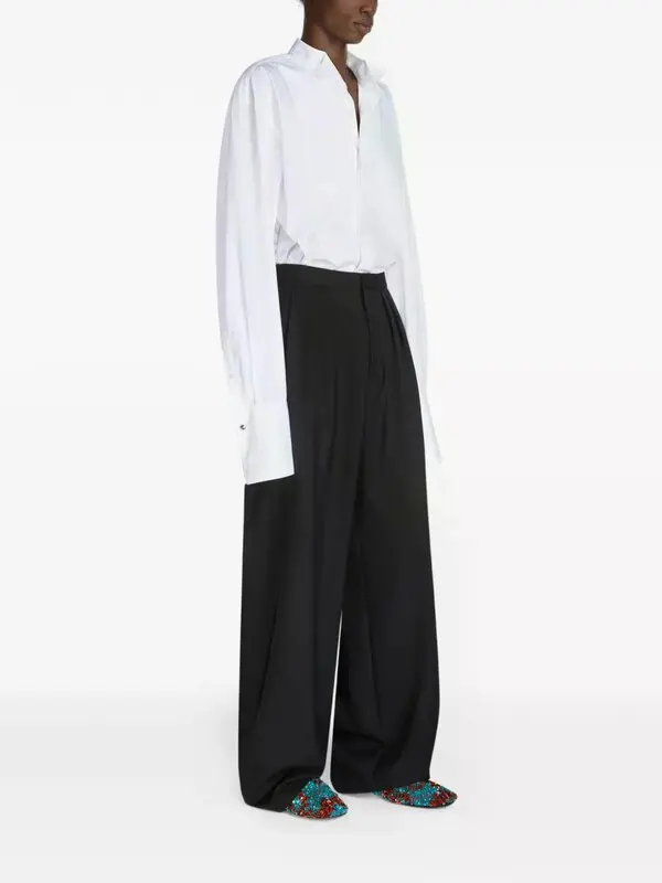 Dries Van Noten Concealed-fastening Wide Leg Trousers