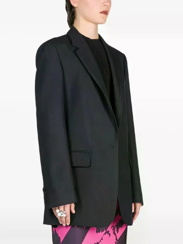 Dries Van Noten Loose-fit Herringbone Wool Blazer