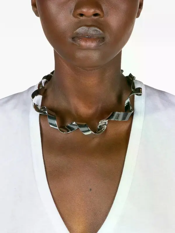 Dries Van Noten Twist Necklace - Silver