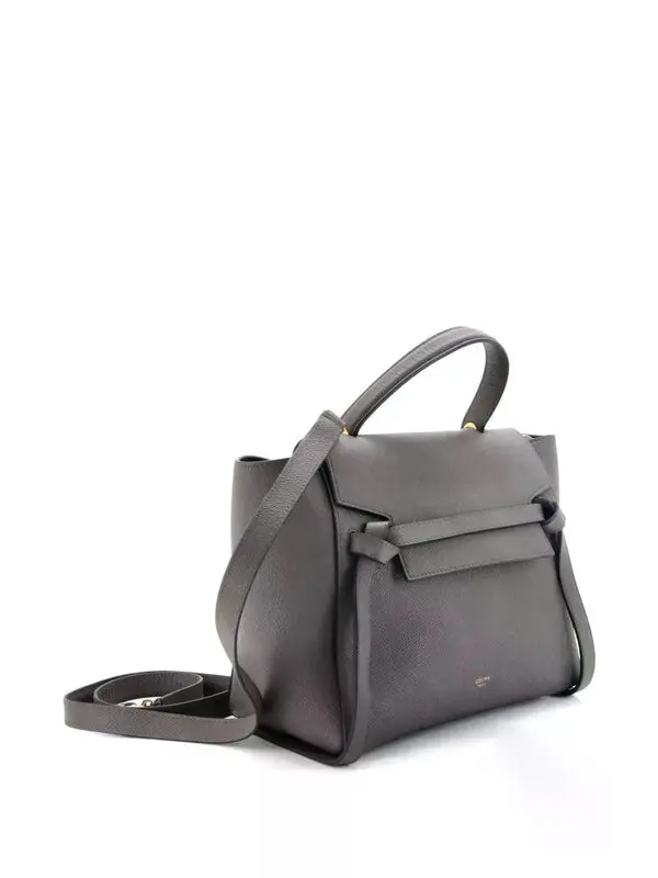 Celine Belt Bag Textured Leather Micro Satchel - Grey