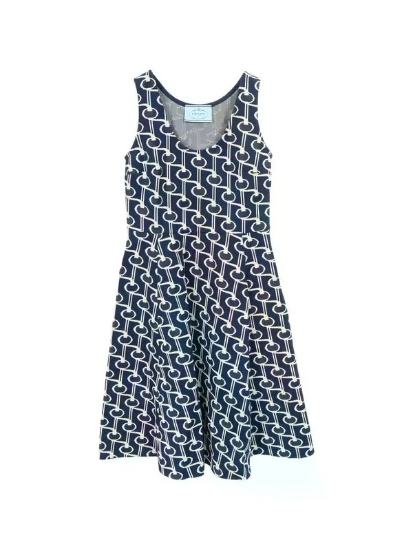 Prada 2010s Geometric-print Mini Dress
