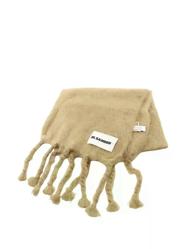 JIL SANDER 2000s Tassel Scarf - Neutrals