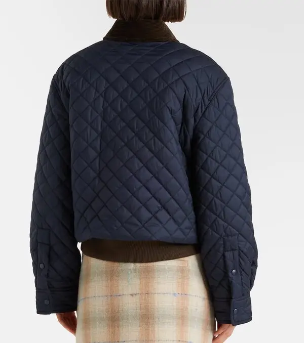 Loewe Corduroy-trimmed Quilted Blouson Jacket