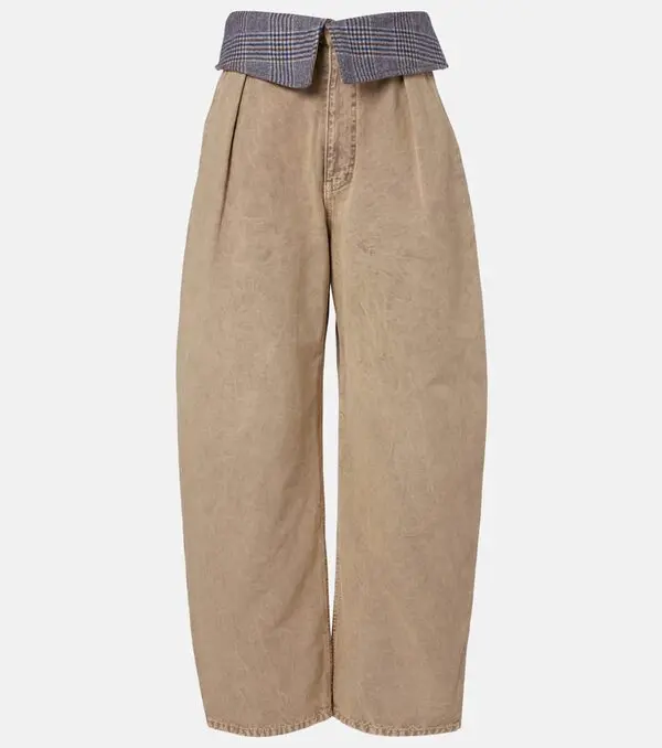 Loewe Wool-trimmed Barrel-leg Jeans