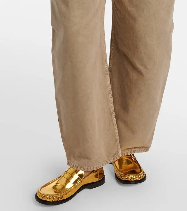 Loewe Wool-trimmed Barrel-leg Jeans