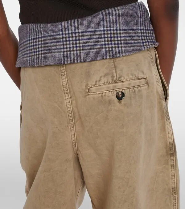 Loewe Wool-trimmed Barrel-leg Jeans