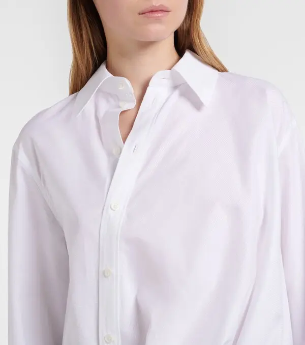 Loewe Striped Cotton Poplin Shirt With Classic Collar