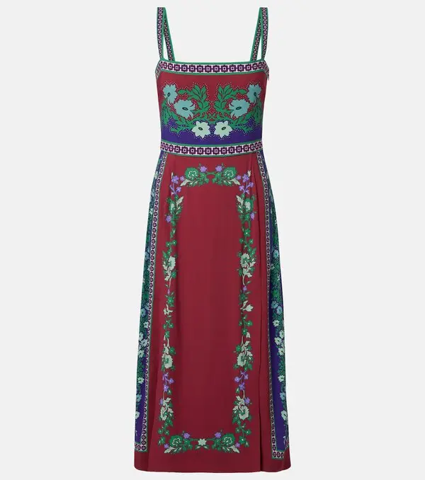 La DoubleJ Floral Print Midi Dress - Multicoloured