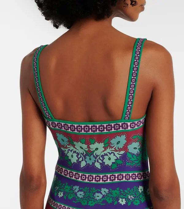 La DoubleJ Floral Print Midi Dress - Multicoloured