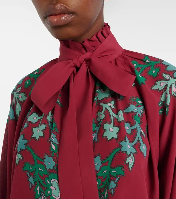 La DoubleJ Cerere Floral Satin Blouse